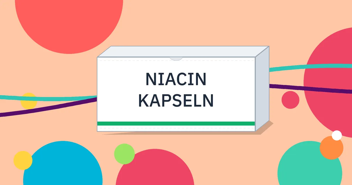 Symbolbild: Packung mit der Aufschrift NIACIN KAPSELN (PZN 00156133) – Verfügbarkeit und Bezug in Apotheken in Frankfurt am Main
