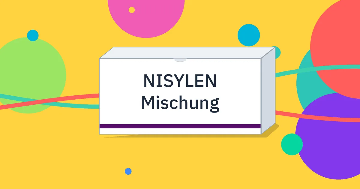 Symbolbild: Packung mit der Aufschrift NISYLEN Mischung (PZN 00726518) – Verfügbarkeit und Bezug in Apotheken in Frankfurt am Main