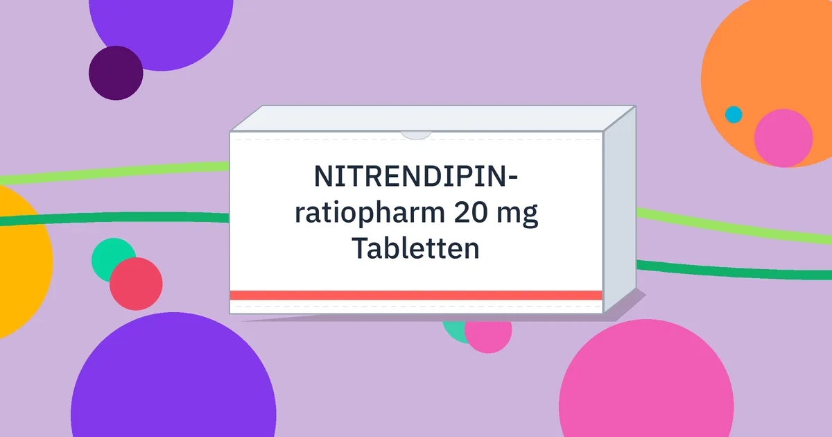 Symbolbild: Packung mit der Aufschrift NITRENDIPIN-ratiopharm 20 mg Tabletten (PZN 08699270) – Verfügbarkeit und Bezug in Apotheken in Frankfurt am Main
