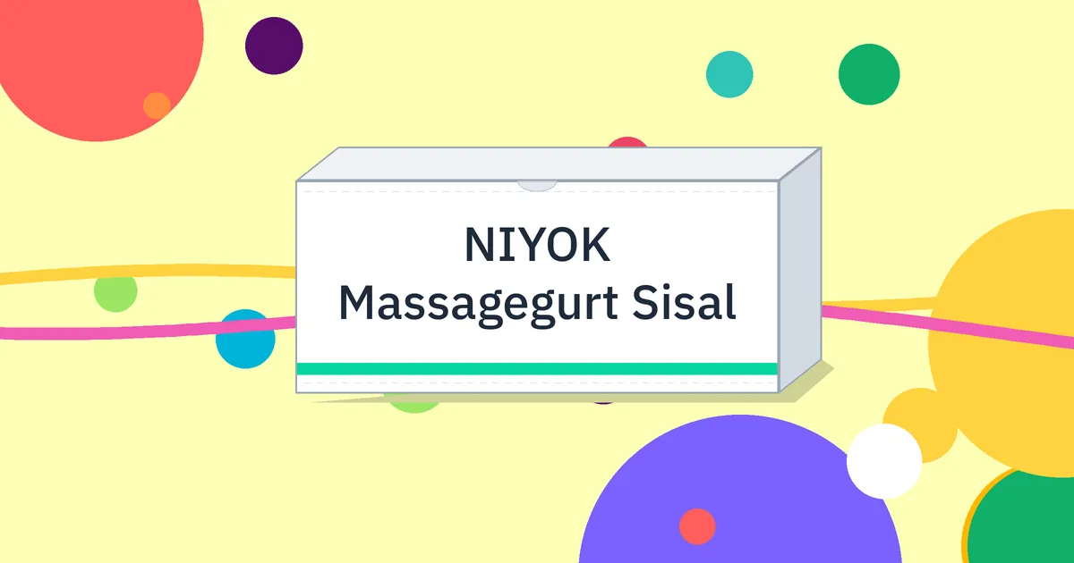 Symbolbild: Packung mit der Aufschrift NIYOK Massagegurt Sisal (PZN 19542092) – Verfügbarkeit und Bezug in Apotheken in Frankfurt am Main