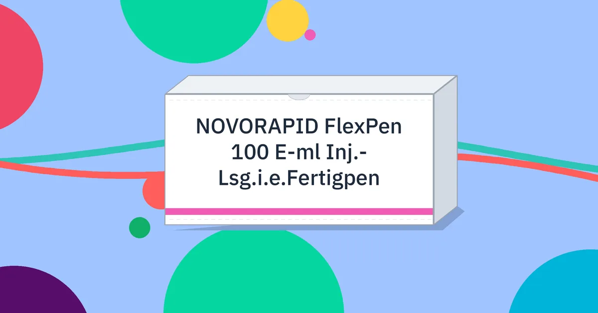 Symbolbild: Packung mit der Aufschrift NOVORAPID FlexPen 100 E-ml Inj.-Lsg.i.e.Fertigpen (PZN 20164695) – Verfügbarkeit und Bezug in Apotheken in Frankfurt am Main