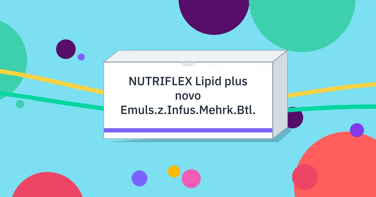 Symbolbild: Packung mit der Aufschrift NUTRIFLEX Lipid plus novo Emuls.z.Infus.Mehrk.Btl. (PZN 20640440) – Verfügbarkeit und Bezug in Apotheken in Frankfurt am Main