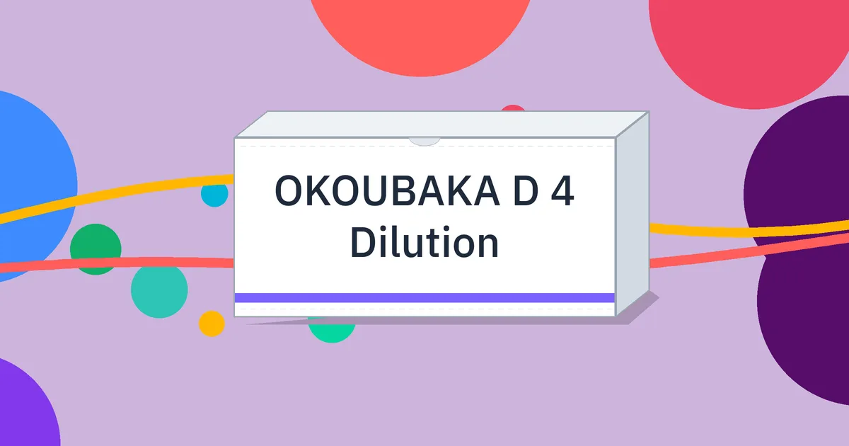 Symbolbild: Packung mit der Aufschrift OKOUBAKA D 4 Dilution (PZN 02618997) – Verfügbarkeit und Bezug in Apotheken in Frankfurt am Main