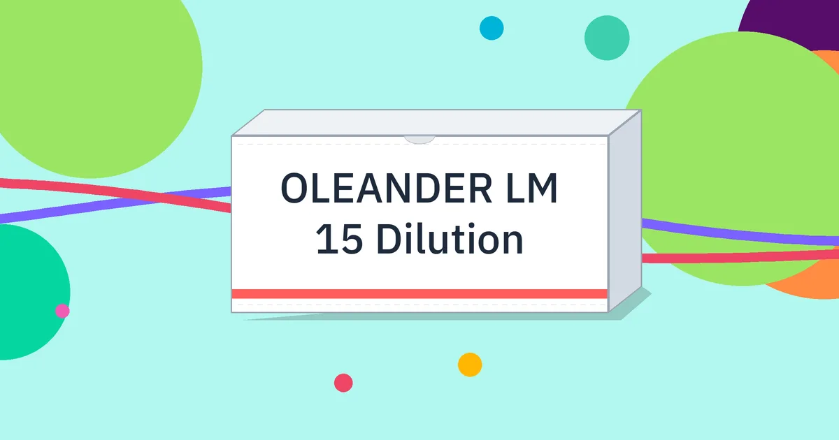 Symbolbild: Packung mit der Aufschrift OLEANDER LM 15 Dilution (PZN 12971246) – Verfügbarkeit und Bezug in Apotheken in Frankfurt am Main