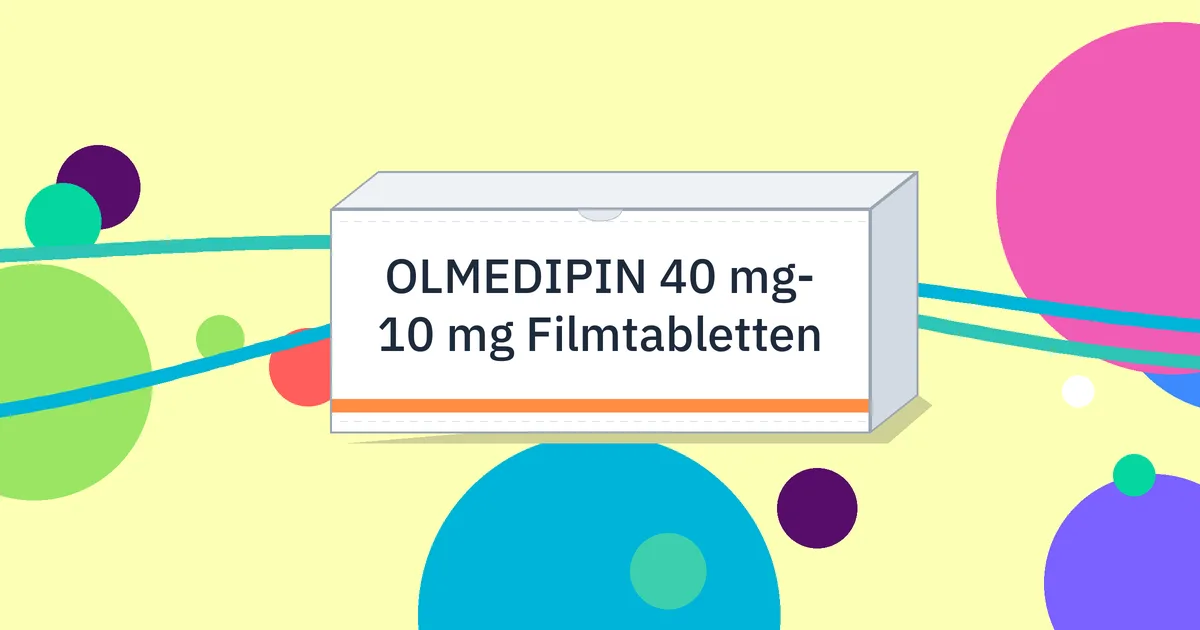 Symbolbild: Packung mit der Aufschrift OLMEDIPIN 40 mg-10 mg Filmtabletten (PZN 13752670) – Verfügbarkeit und Bezug in Apotheken in Frankfurt am Main