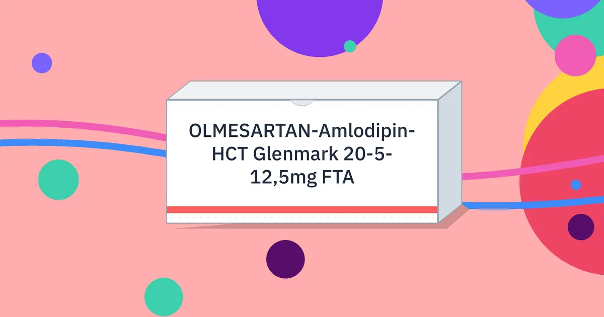 Symbolbild: Packung mit der Aufschrift OLMESARTAN-Amlodipin-HCT Glenmark 20-5-12,5mg FTA (PZN 17205746) – Verfügbarkeit und Bezug in Apotheken in Frankfurt am Main