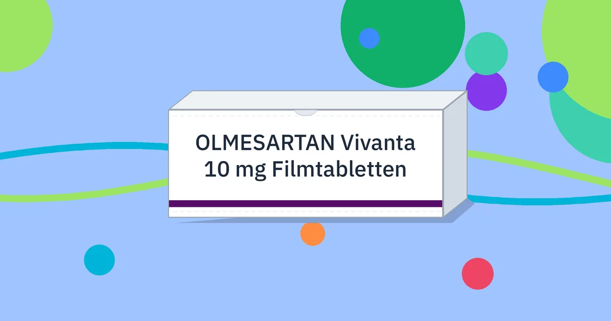 Symbolbild: Packung mit der Aufschrift OLMESARTAN Vivanta 10 mg Filmtabletten (PZN 19829540) – Verfügbarkeit und Bezug in Apotheken in Frankfurt am Main
