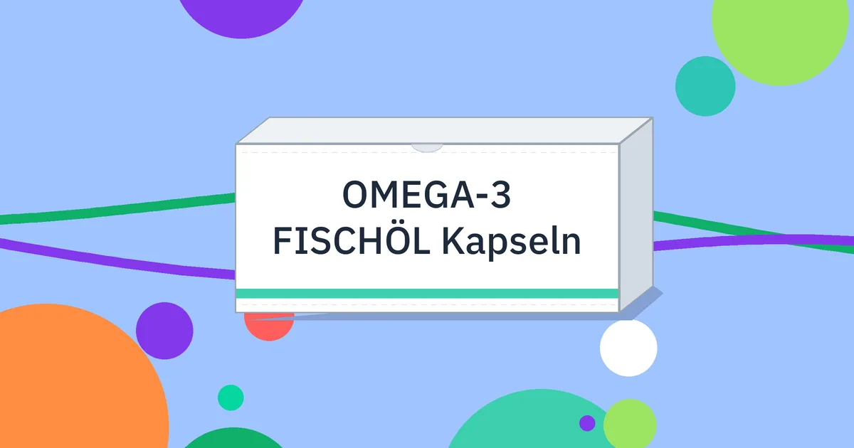 Symbolbild: Packung mit der Aufschrift OMEGA-3 FISCHÖL Kapseln (PZN 18839789) – Verfügbarkeit und Bezug in Apotheken in Frankfurt am Main