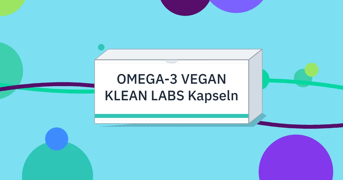 Symbolbild: Packung mit der Aufschrift OMEGA-3 VEGAN KLEAN LABS Kapseln (PZN 20169735) – Verfügbarkeit und Bezug in Apotheken in Frankfurt am Main