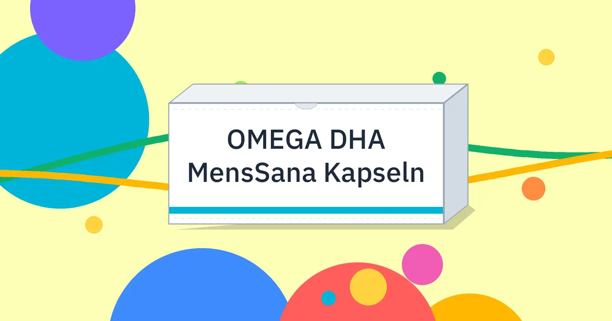Symbolbild: Packung mit der Aufschrift OMEGA DHA MensSana Kapseln (PZN 09486234) – Verfügbarkeit und Bezug in Apotheken in Frankfurt am Main