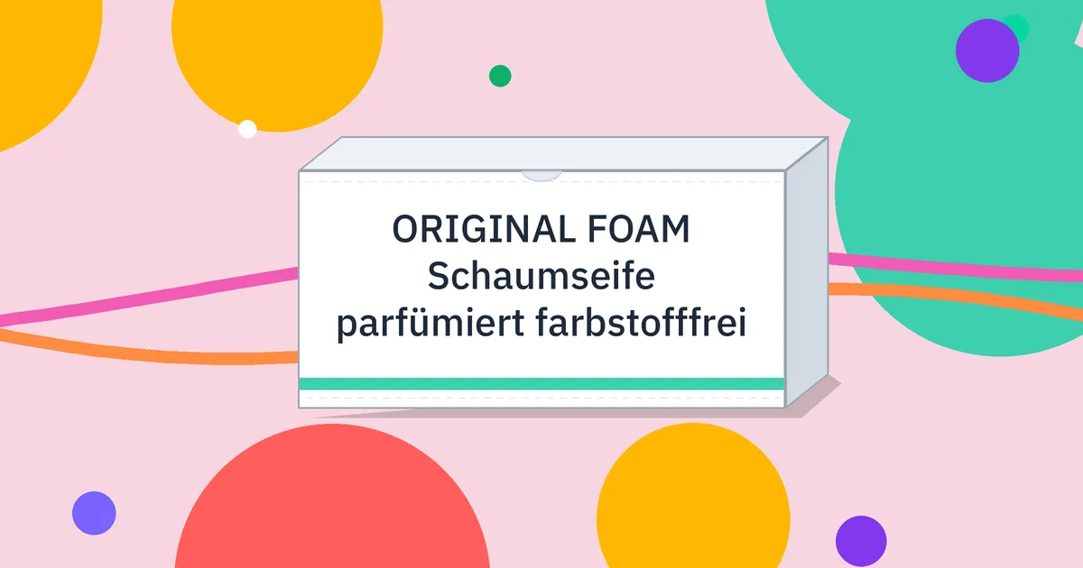 Symbolbild: Packung mit der Aufschrift ORIGINAL FOAM Schaumseife parfümiert farbstofffrei (PZN 16014180) – Verfügbarkeit und Bezug in Apotheken in Frankfurt am Main