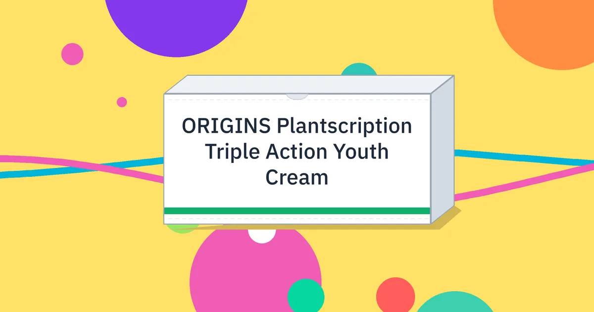 Symbolbild: Packung mit der Aufschrift ORIGINS Plantscription Triple Action Youth Cream (PZN 20303978) – Verfügbarkeit und Bezug in Apotheken in Frankfurt am Main