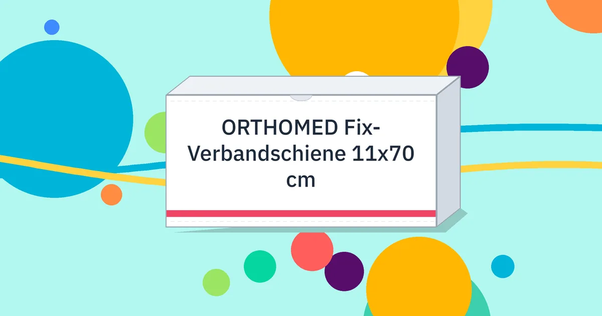 Symbolbild: Packung mit der Aufschrift ORTHOMED Fix-Verbandschiene 11x70 cm (PZN 11517284) – Verfügbarkeit und Bezug in Apotheken in Frankfurt am Main