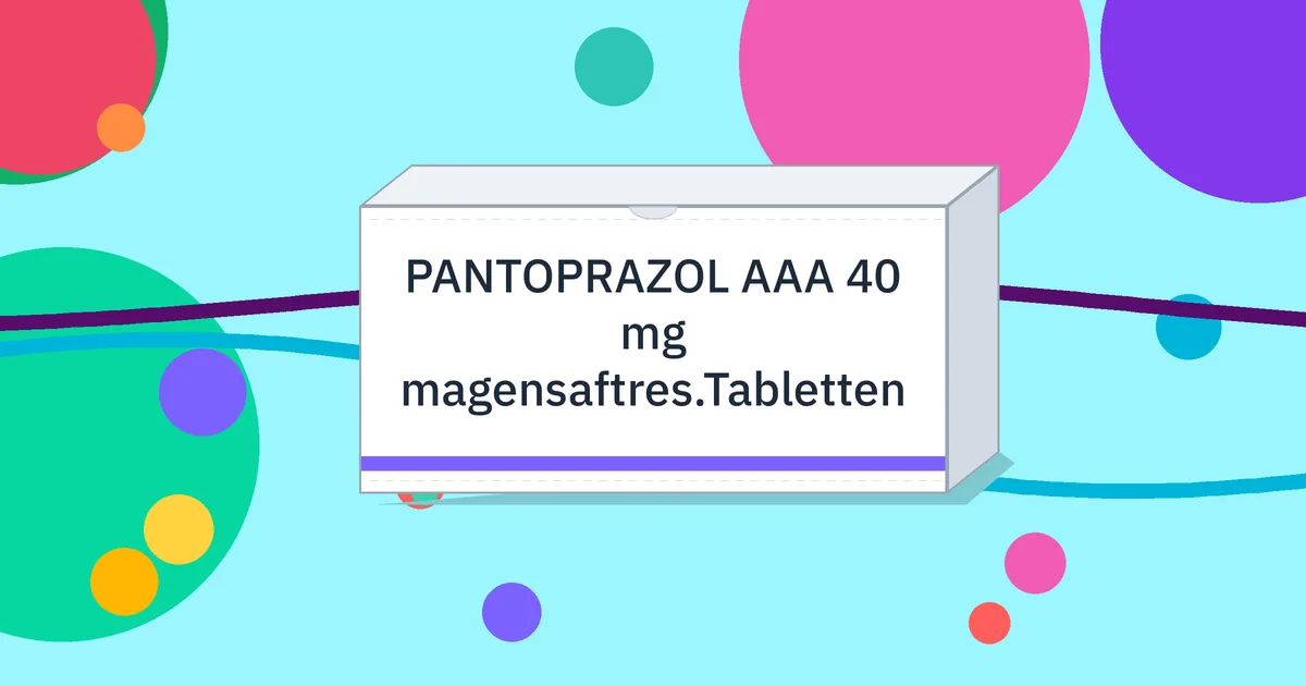 Symbolbild: Packung mit der Aufschrift PANTOPRAZOL AAA 40 mg magensaftres.Tabletten (PZN 03102971) – Verfügbarkeit und Bezug in Apotheken in Frankfurt am Main
