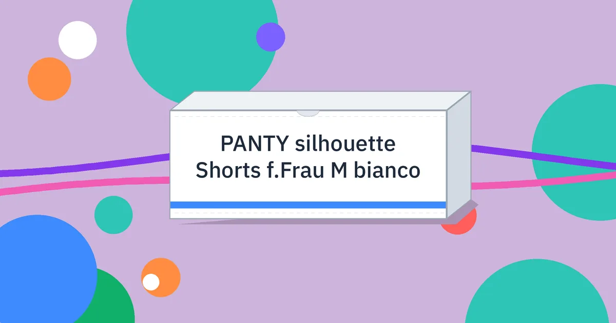 Symbolbild: Packung mit der Aufschrift PANTY silhouette Shorts f.Frau M bianco (PZN 16191864) – Verfügbarkeit und Bezug in Apotheken in Frankfurt am Main