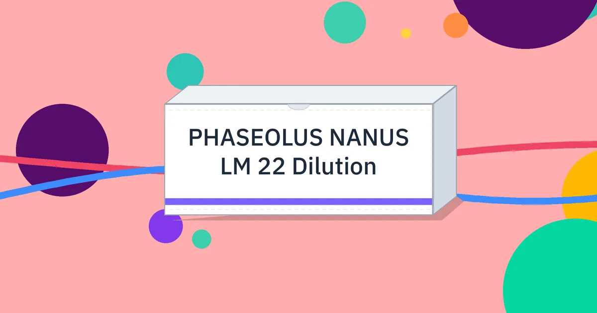 Symbolbild: Packung mit der Aufschrift PHASEOLUS NANUS LM 22 Dilution (PZN 13637070) – Verfügbarkeit und Bezug in Apotheken in Frankfurt am Main