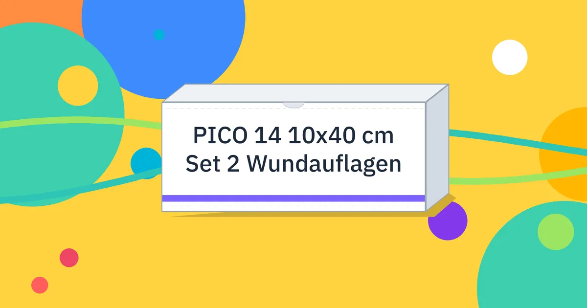 Symbolbild: Packung mit der Aufschrift PICO 14 10x40 cm Set 2 Wundauflagen (PZN 15261545) – Verfügbarkeit und Bezug in Apotheken in Frankfurt am Main