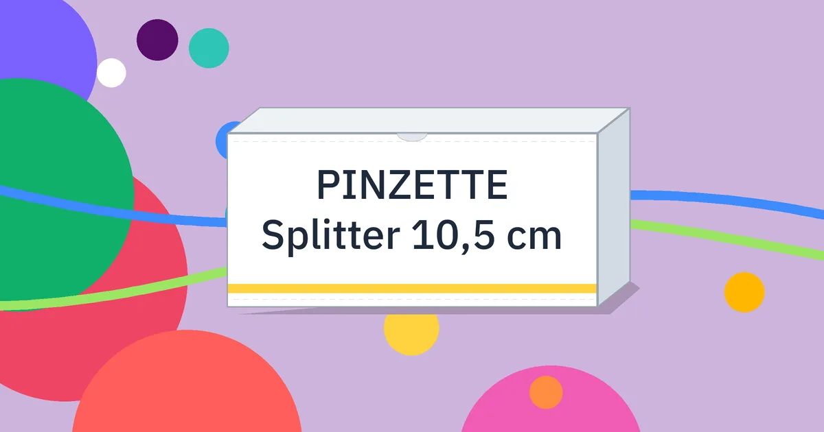 Symbolbild: Packung mit der Aufschrift PINZETTE Splitter 10,5 cm (PZN 01735241) – Verfügbarkeit und Bezug in Apotheken in Frankfurt am Main