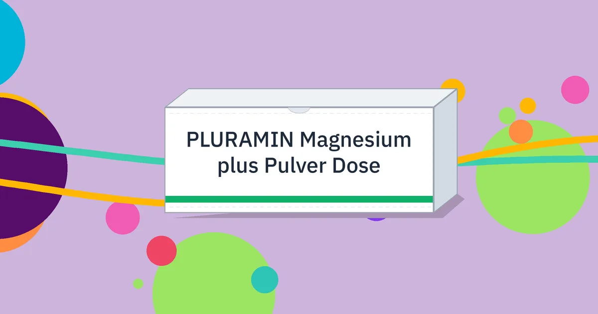 Symbolbild: Packung mit der Aufschrift PLURAMIN Magnesium plus Pulver Dose (PZN 19758952) – Verfügbarkeit und Bezug in Apotheken in Frankfurt am Main