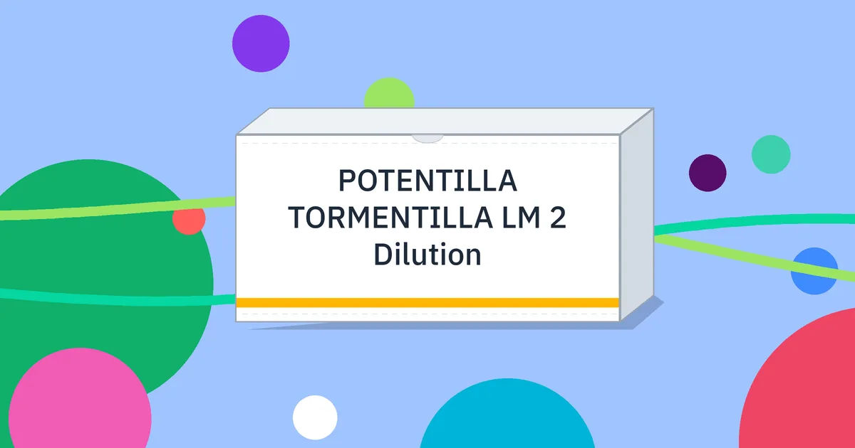 Symbolbild: Packung mit der Aufschrift POTENTILLA TORMENTILLA LM 2 Dilution (PZN 13665528) – Verfügbarkeit und Bezug in Apotheken in Frankfurt am Main