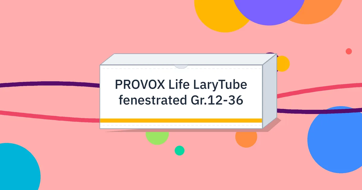 Symbolbild: Packung mit der Aufschrift PROVOX Life LaryTube fenestrated Gr.12-36 (PZN 19625323) – Verfügbarkeit und Bezug in Apotheken in Frankfurt am Main