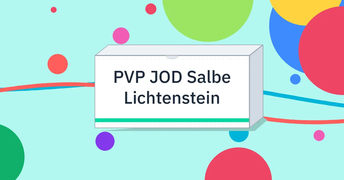 Symbolbild: Packung mit der Aufschrift PVP JOD Salbe Lichtenstein (PZN 07512364) – Verfügbarkeit und Bezug in Apotheken in Frankfurt am Main