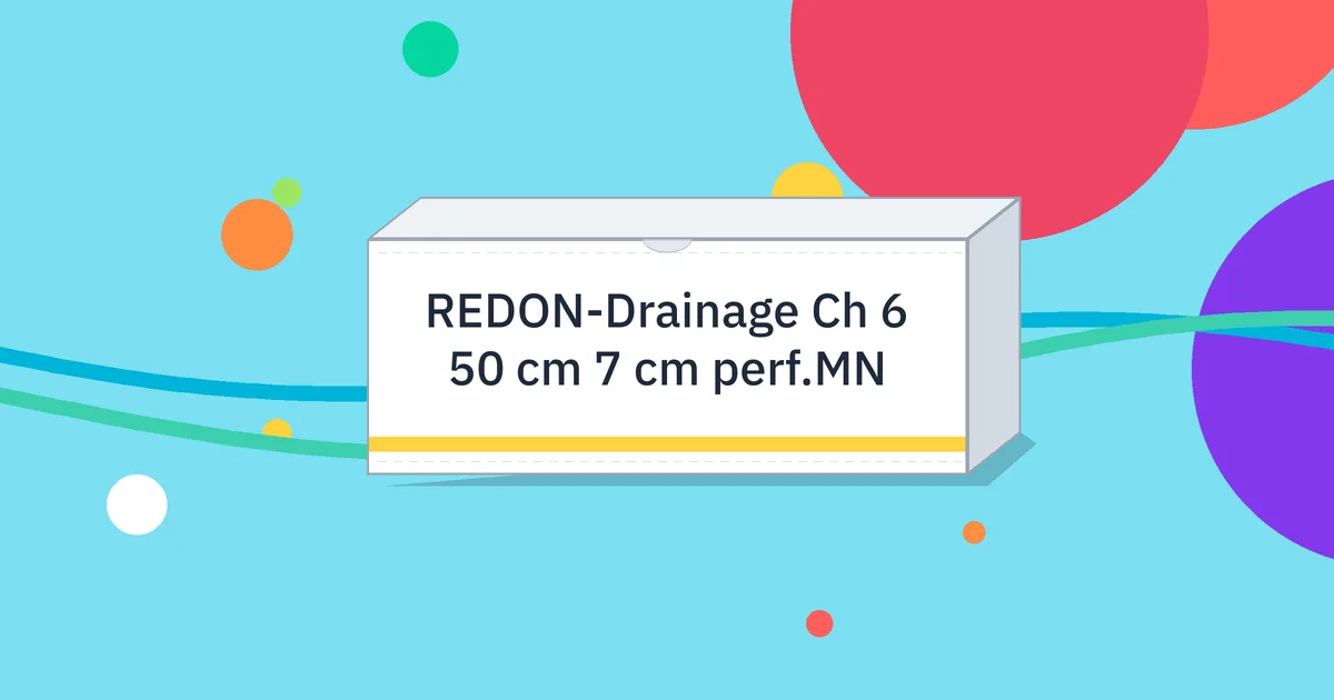 Symbolbild: Packung mit der Aufschrift REDON-Drainage Ch 6 50 cm 7 cm perf.MN (PZN 17484025) – Verfügbarkeit und Bezug in Apotheken in Frankfurt am Main