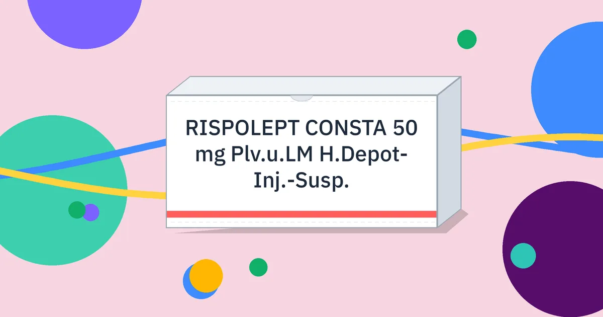 Symbolbild: Packung mit der Aufschrift RISPOLEPT CONSTA 50 mg Plv.u.LM H.Depot-Inj.-Susp. (PZN 09068809) – Verfügbarkeit und Bezug in Apotheken in Frankfurt am Main