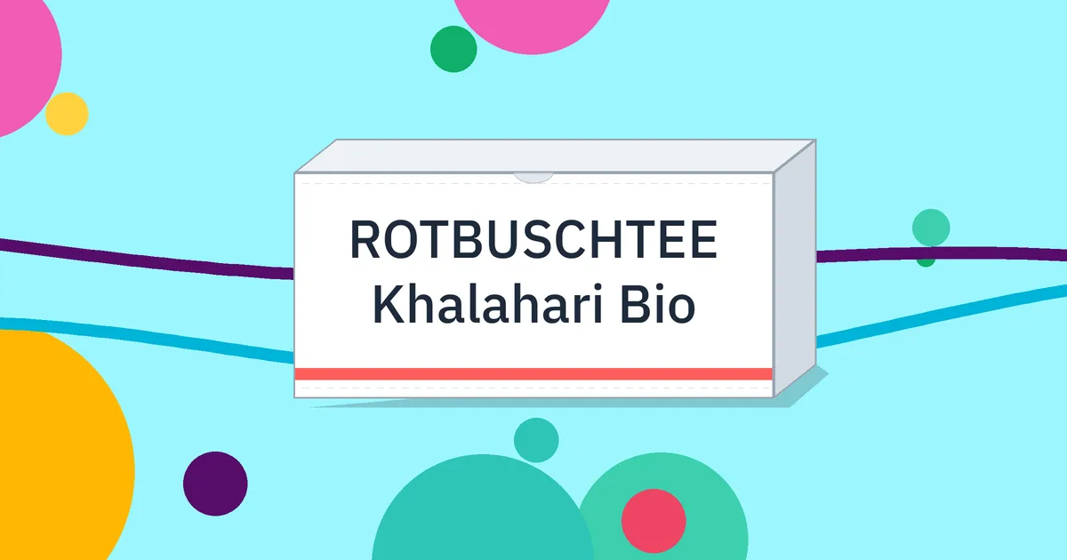Symbolbild: Packung mit der Aufschrift ROTBUSCHTEE Khalahari Bio (PZN 10932265) – Verfügbarkeit und Bezug in Apotheken in Frankfurt am Main