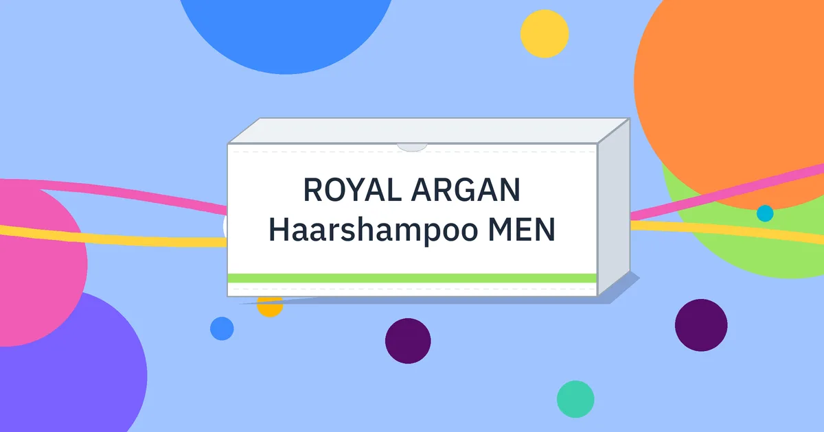Symbolbild: Packung mit der Aufschrift ROYAL ARGAN Haarshampoo MEN (PZN 14062192) – Verfügbarkeit und Bezug in Apotheken in Frankfurt am Main