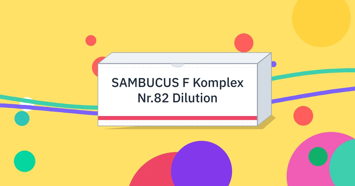 Symbolbild: Packung mit der Aufschrift SAMBUCUS F Komplex Nr.82 Dilution (PZN 05556498) – Verfügbarkeit und Bezug in Apotheken in Frankfurt am Main
