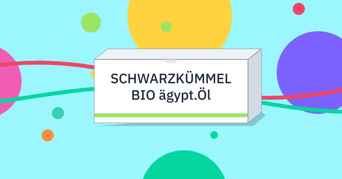 Symbolbild: Packung mit der Aufschrift SCHWARZKÜMMEL BIO ägypt.Öl (PZN 04132997) – Verfügbarkeit und Bezug in Apotheken in Frankfurt am Main