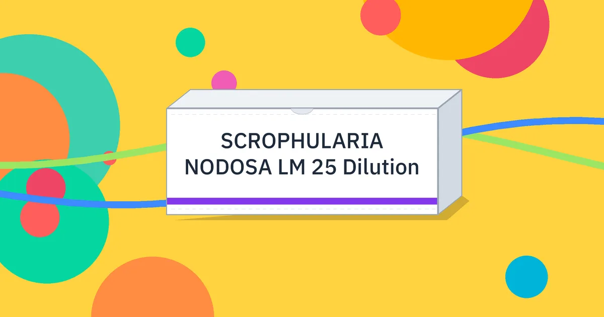 Symbolbild: Packung mit der Aufschrift SCROPHULARIA NODOSA LM 25 Dilution (PZN 13184616) – Verfügbarkeit und Bezug in Apotheken in Frankfurt am Main