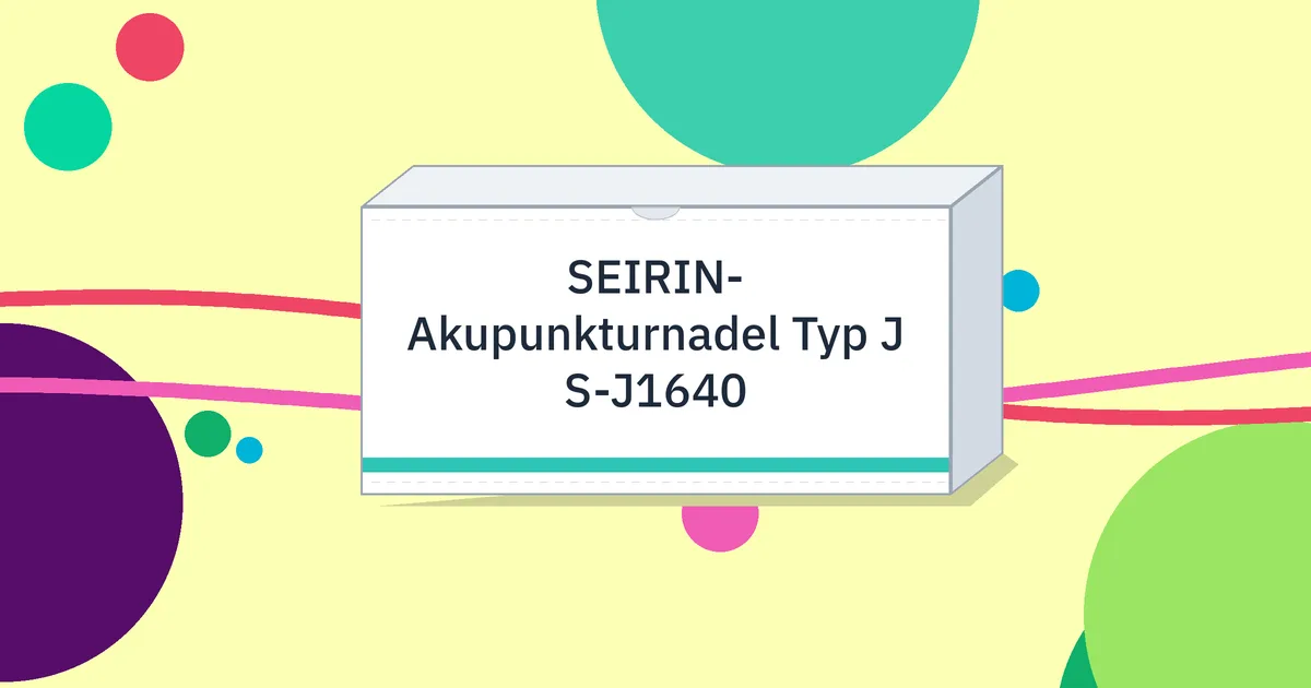 Symbolbild: Packung mit der Aufschrift SEIRIN-Akupunkturnadel Typ J S-J1640 (PZN 04959515) – Verfügbarkeit und Bezug in Apotheken in Frankfurt am Main