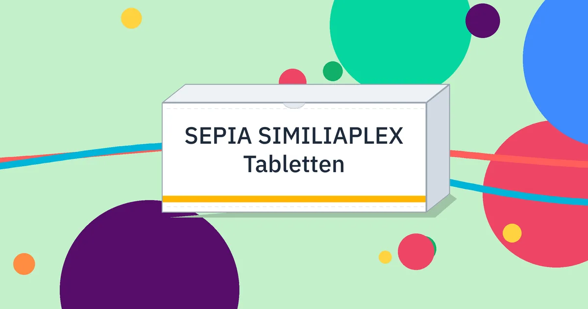 Symbolbild: Packung mit der Aufschrift SEPIA SIMILIAPLEX Tabletten (PZN 07568608) – Verfügbarkeit und Bezug in Apotheken in Frankfurt am Main