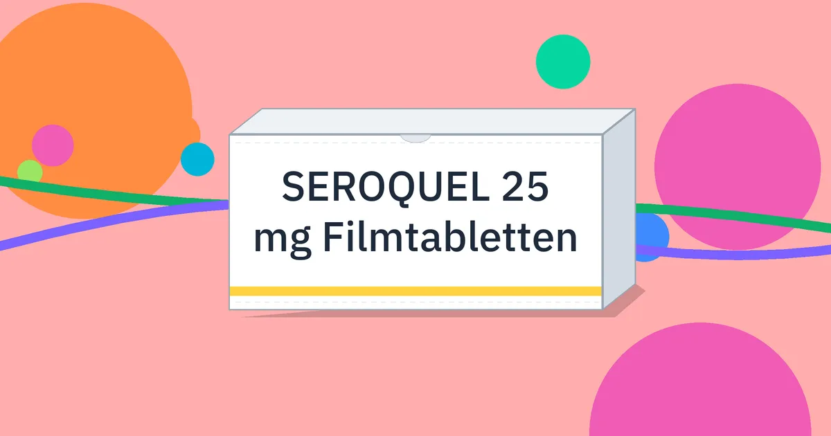 Symbolbild: Packung mit der Aufschrift SEROQUEL 25 mg Filmtabletten (PZN 01135191) – Verfügbarkeit und Bezug in Apotheken in Frankfurt am Main