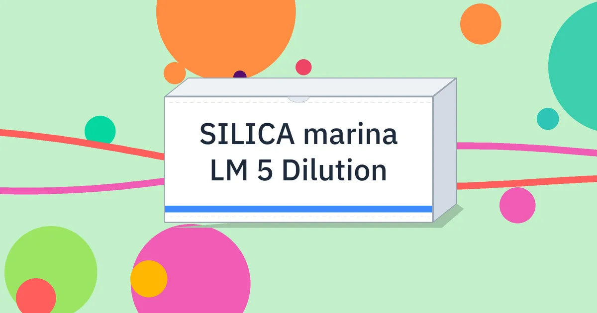 Symbolbild: Packung mit der Aufschrift SILICA marina LM 5 Dilution (PZN 13189654) – Verfügbarkeit und Bezug in Apotheken in Frankfurt am Main