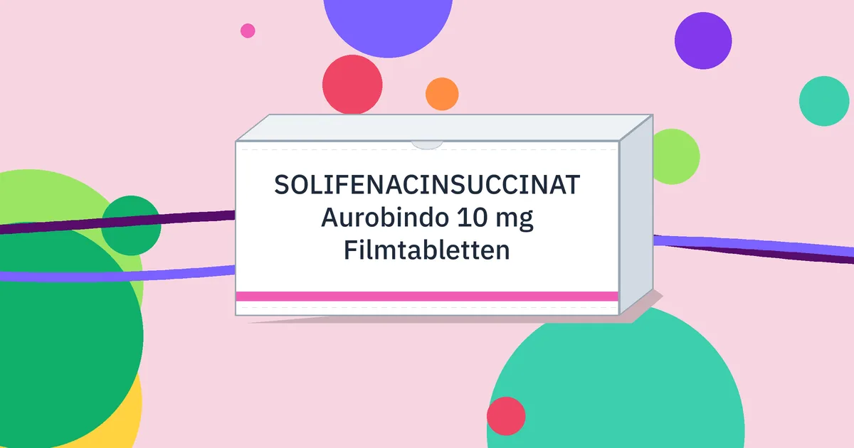Symbolbild: Packung mit der Aufschrift SOLIFENACINSUCCINAT Aurobindo 10 mg Filmtabletten (PZN 13786060) – Verfügbarkeit und Bezug in Apotheken in Frankfurt am Main