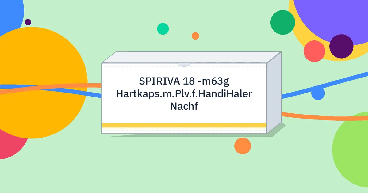 Symbolbild: Packung mit der Aufschrift SPIRIVA 18 -m63g Hartkaps.m.Plv.f.HandiHaler Nachf (PZN 07092169) – Verfügbarkeit und Bezug in Apotheken in Frankfurt am Main