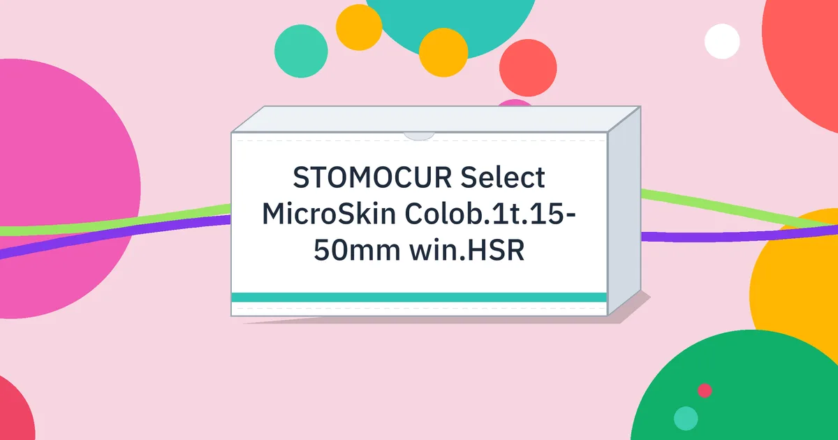 Symbolbild: Packung mit der Aufschrift STOMOCUR Select MicroSkin Colob.1t.15-50mm win.HSR (PZN 10525146) – Verfügbarkeit und Bezug in Apotheken in Frankfurt am Main