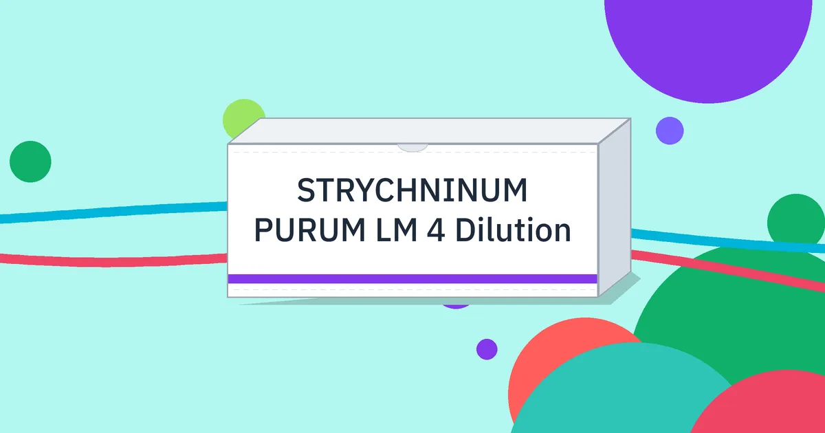 Symbolbild: Packung mit der Aufschrift STRYCHNINUM PURUM LM 4 Dilution (PZN 13207547) – Verfügbarkeit und Bezug in Apotheken in Frankfurt am Main