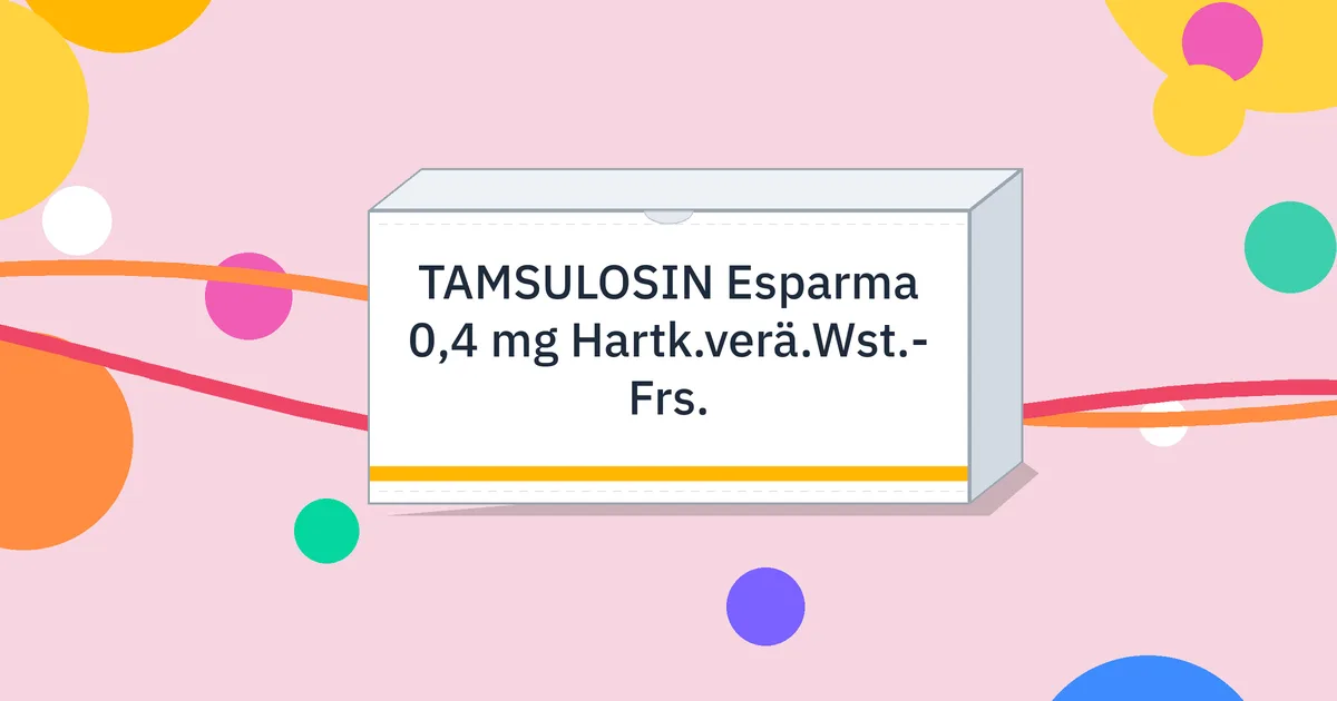 Symbolbild: Packung mit der Aufschrift TAMSULOSIN Esparma 0,4 mg Hartk.verä.Wst.-Frs. (PZN 04631654) – Verfügbarkeit und Bezug in Apotheken in Frankfurt am Main
