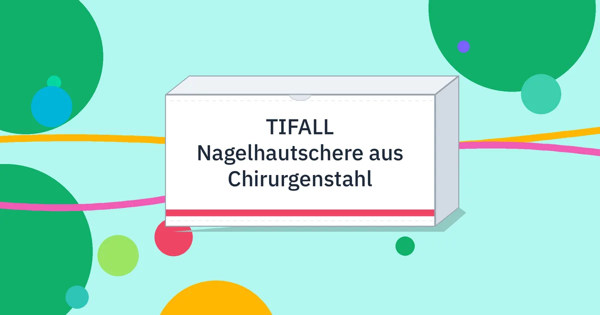 Symbolbild: Packung mit der Aufschrift TIFALL Nagelhautschere aus Chirurgenstahl (PZN 00082268) – Verfügbarkeit und Bezug in Apotheken in Frankfurt am Main