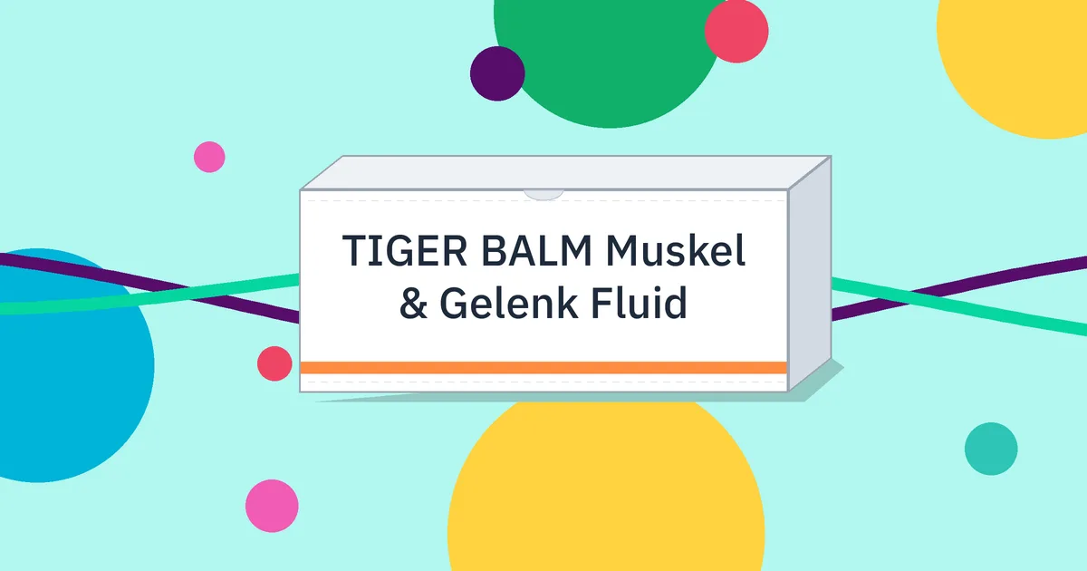 Symbolbild: Packung mit der Aufschrift TIGER BALM Muskel & Gelenk Fluid (PZN 15193536) – Verfügbarkeit und Bezug in Apotheken in Frankfurt am Main