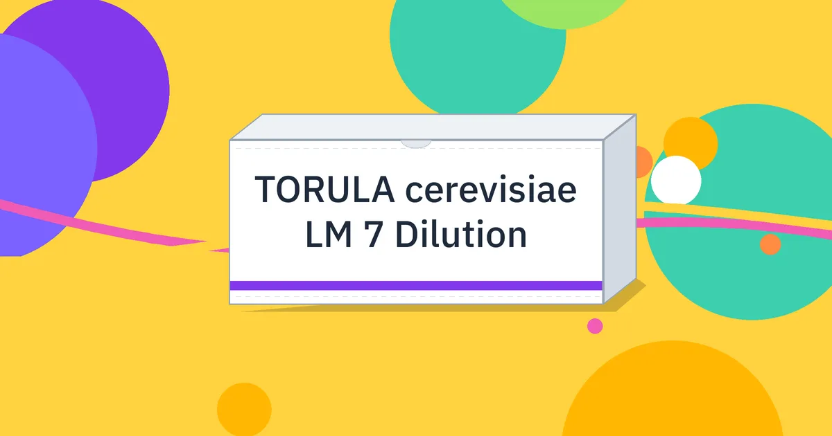 Symbolbild: Packung mit der Aufschrift TORULA cerevisiae LM 7 Dilution (PZN 13225686) – Verfügbarkeit und Bezug in Apotheken in Frankfurt am Main