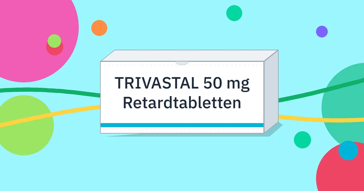 Symbolbild: Packung mit der Aufschrift TRIVASTAL 50 mg Retardtabletten (PZN 10224746) – Verfügbarkeit und Bezug in Apotheken in Frankfurt am Main