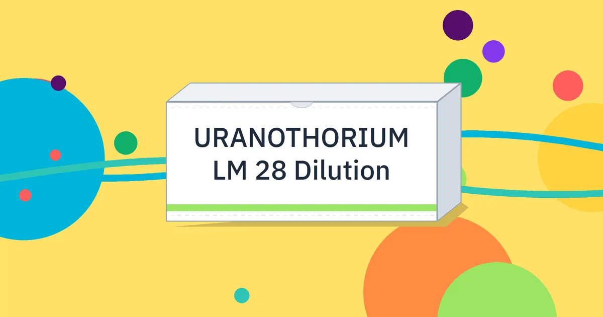 Symbolbild: Packung mit der Aufschrift URANOTHORIUM LM 28 Dilution (PZN 13256942) – Verfügbarkeit und Bezug in Apotheken in Frankfurt am Main