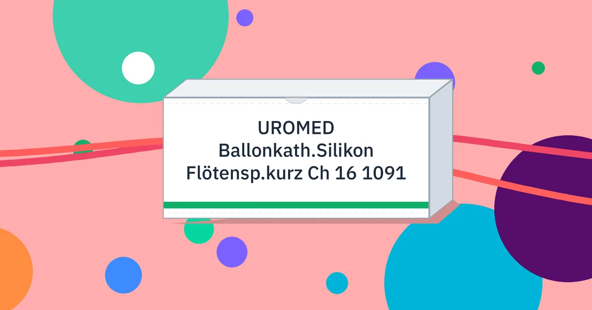 Symbolbild: Packung mit der Aufschrift UROMED Ballonkath.Silikon Flötensp.kurz Ch 16 1091 (PZN 03953700) – Verfügbarkeit und Bezug in Apotheken in Frankfurt am Main