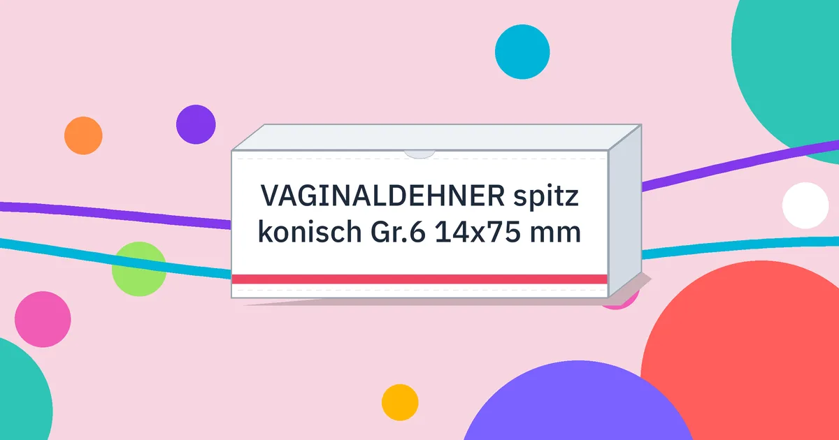 Symbolbild: Packung mit der Aufschrift VAGINALDEHNER spitz konisch Gr.6 14x75 mm (PZN 07322706) – Verfügbarkeit und Bezug in Apotheken in Frankfurt am Main