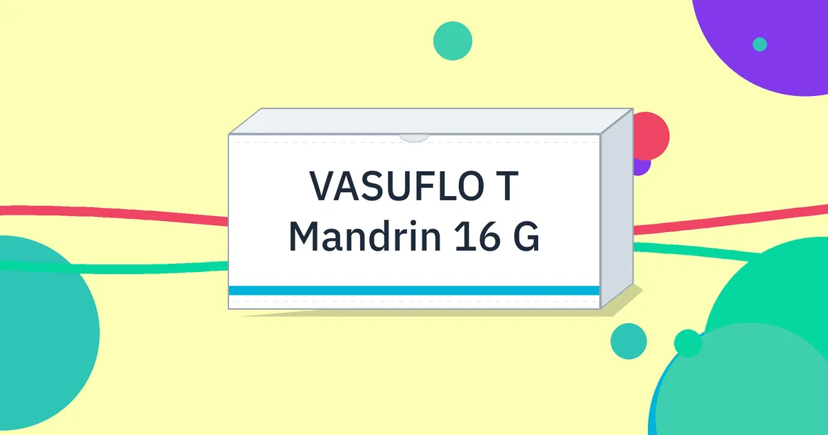 Symbolbild: Packung mit der Aufschrift VASUFLO T Mandrin 16 G (PZN 08495975) – Verfügbarkeit und Bezug in Apotheken in Frankfurt am Main